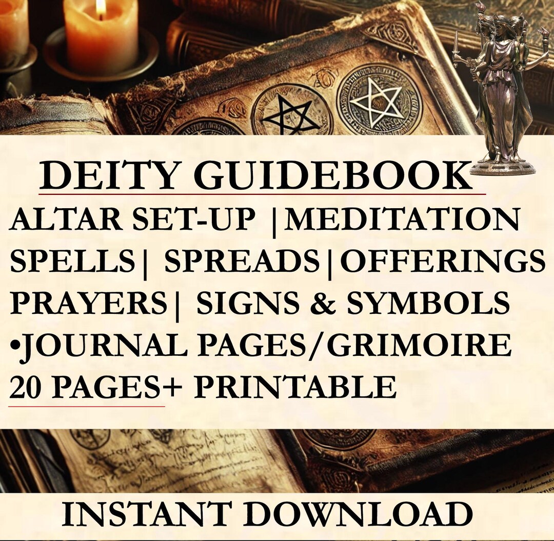 Deity Work Guide: Altar, Spells, Tarot Spreads, Journal (digital ...