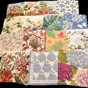 Decoupage Napkins, (66) Floral Designs - Etsy