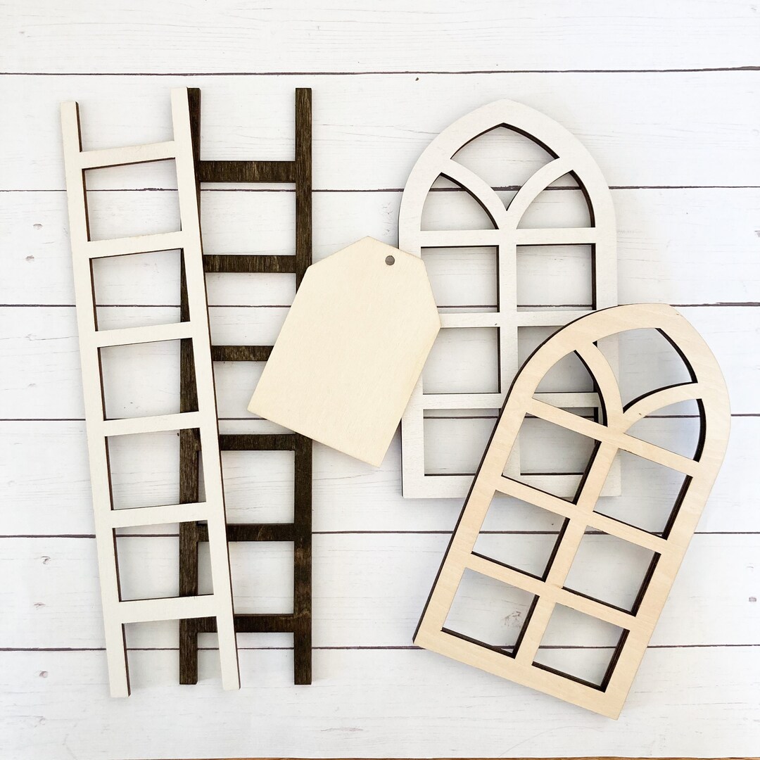 DIY Home Decor Kit DIY Tiered Tray Set Mini Ladder and - Etsy
