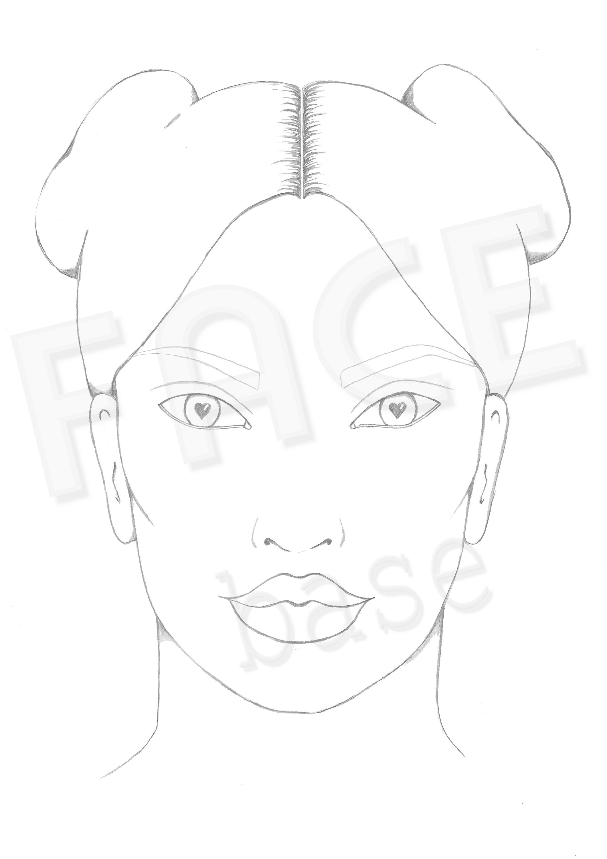 Female Face Template For Makeup