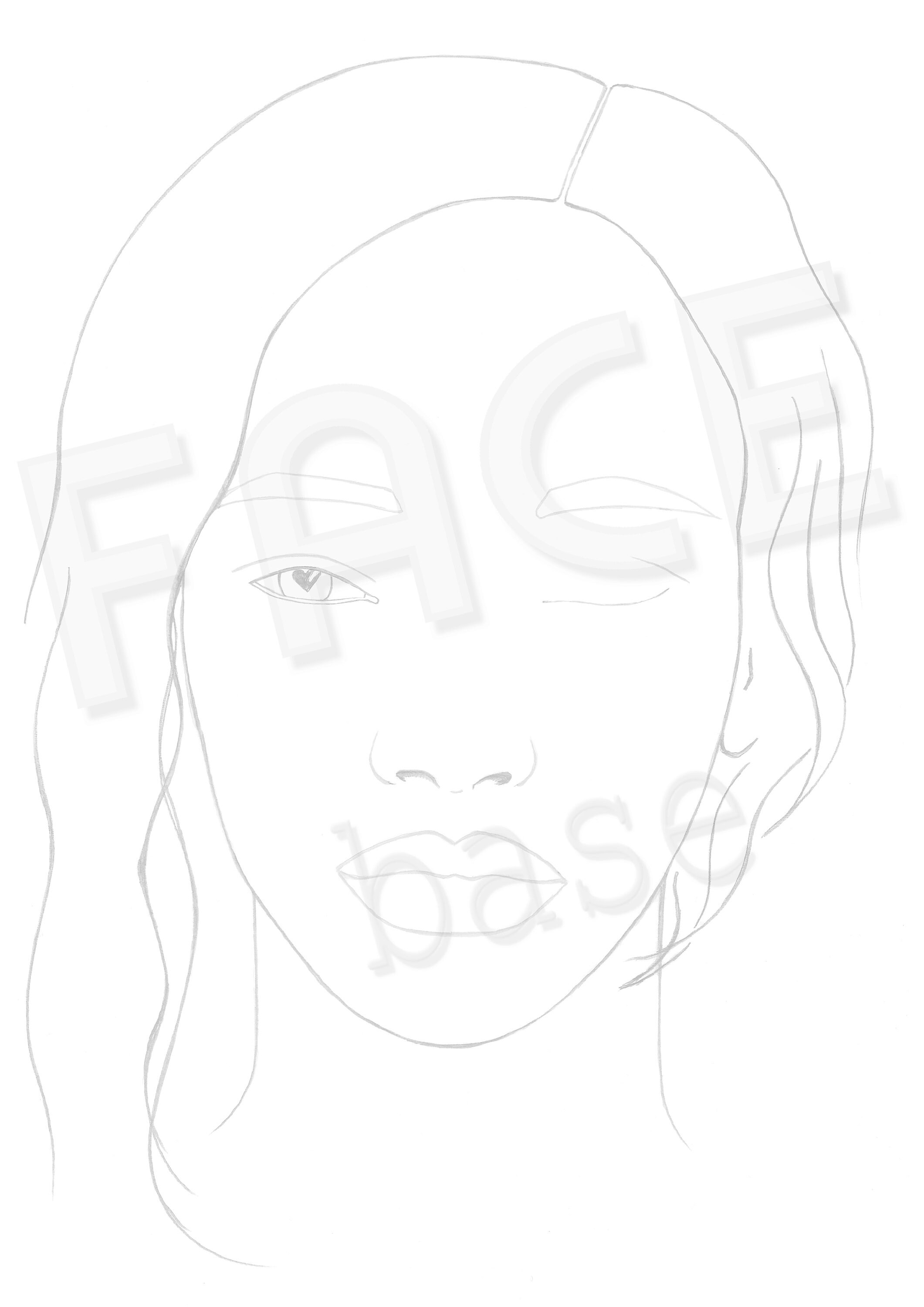 Makeup Face Chart PDF Makeup Chart Design Sheet Instant Download ...