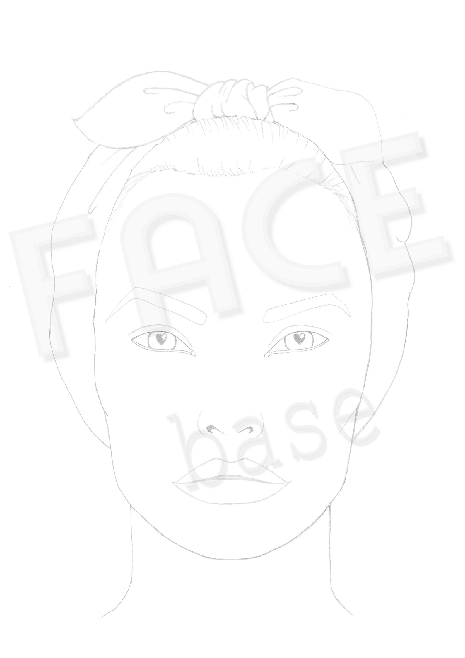 Instant Download Face Makeup Chart | Blank Makeup Chart Face ...