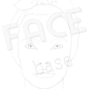 Instant Download Face Makeup Chart | Blank Makeup Chart Face ...