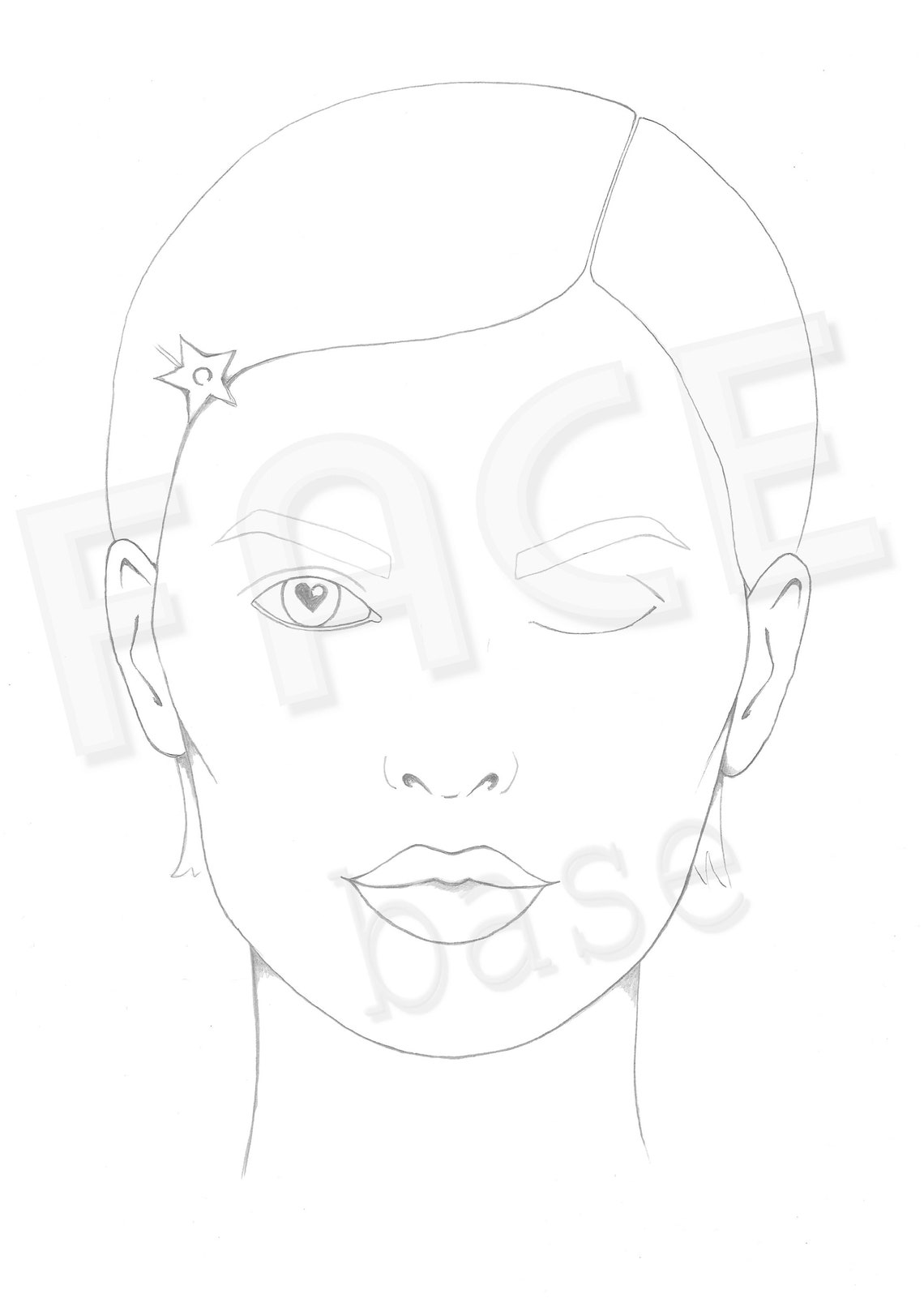 Makeup Face Chart PDF Makeup Face Chart Design Sheet instant Download ...