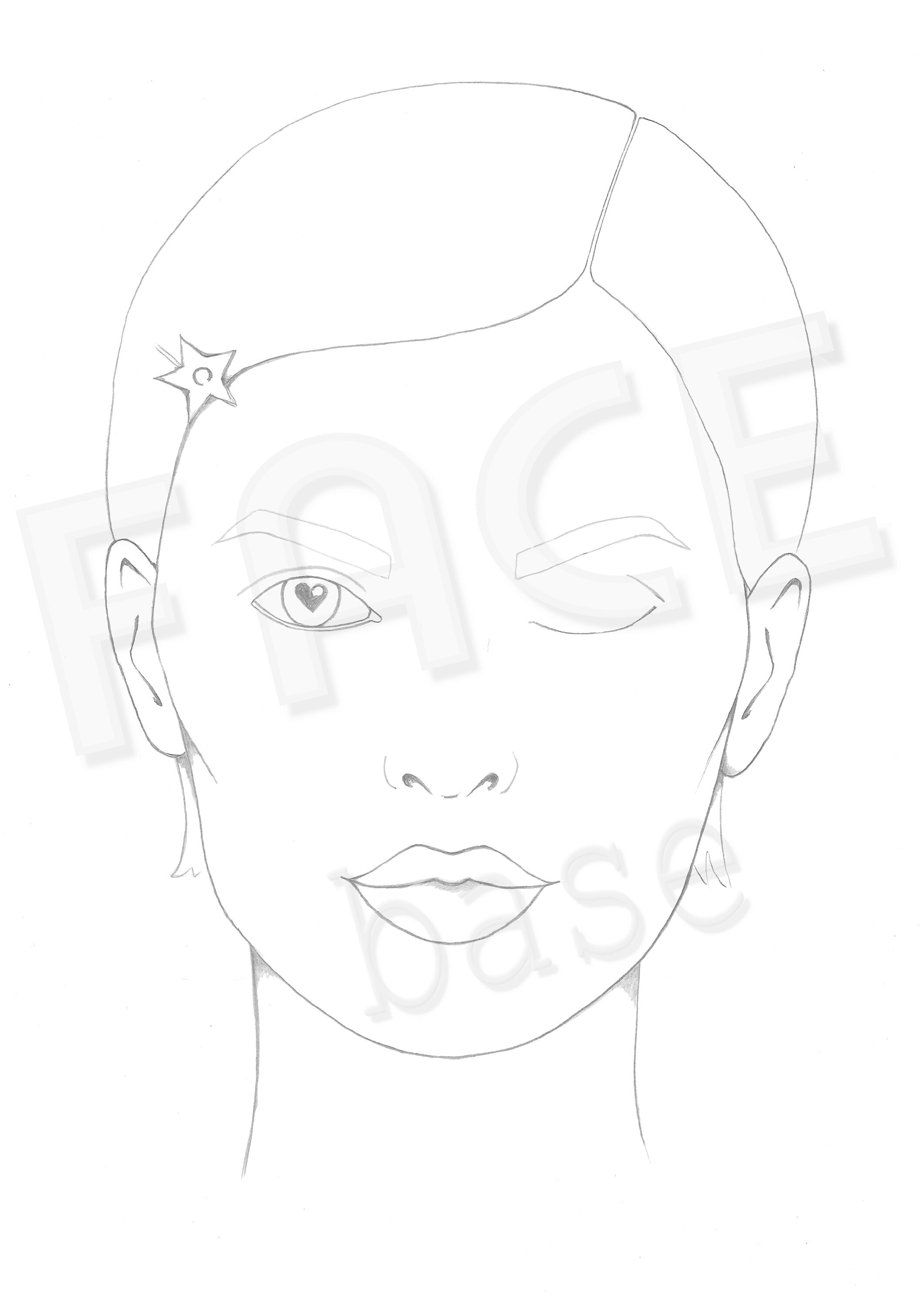 Makeup Face Chart PDF Makeup Face Chart Design Sheet instant Download ...