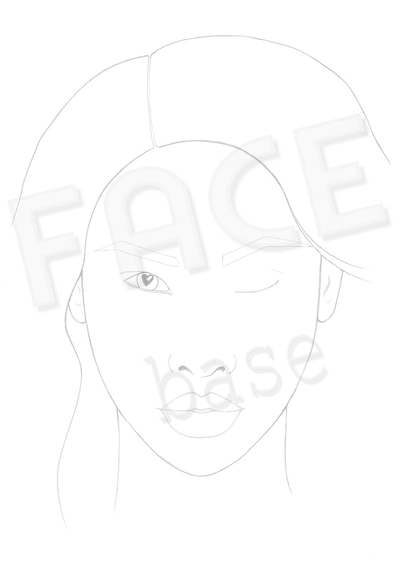 Makeup Face Chart PDF | Face Chart for Makeup | Instant Download ...
