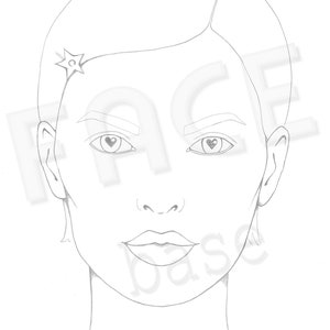 Makeup Face Chart PDF Makeup Face Chart Design Sheet instant Download ...