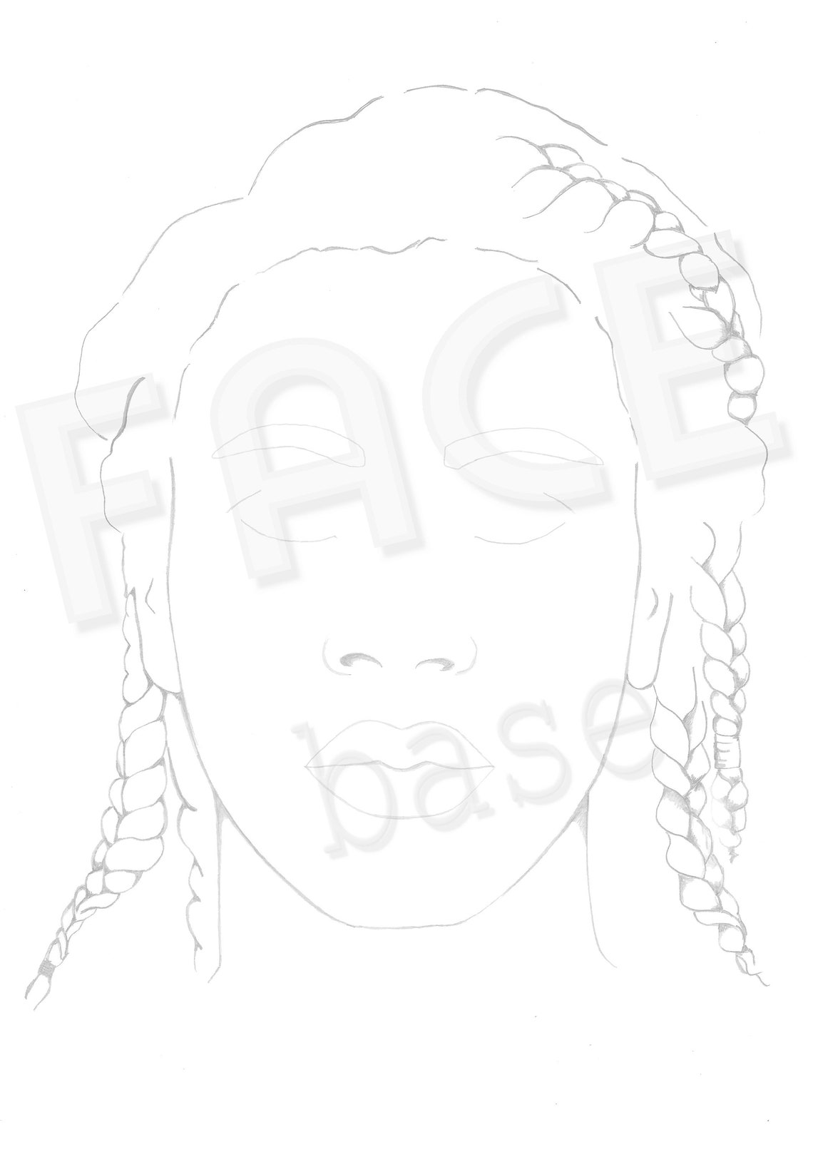 Instant Download Face Makeup Chart Blank Makeup Chart Makeup Chart ...