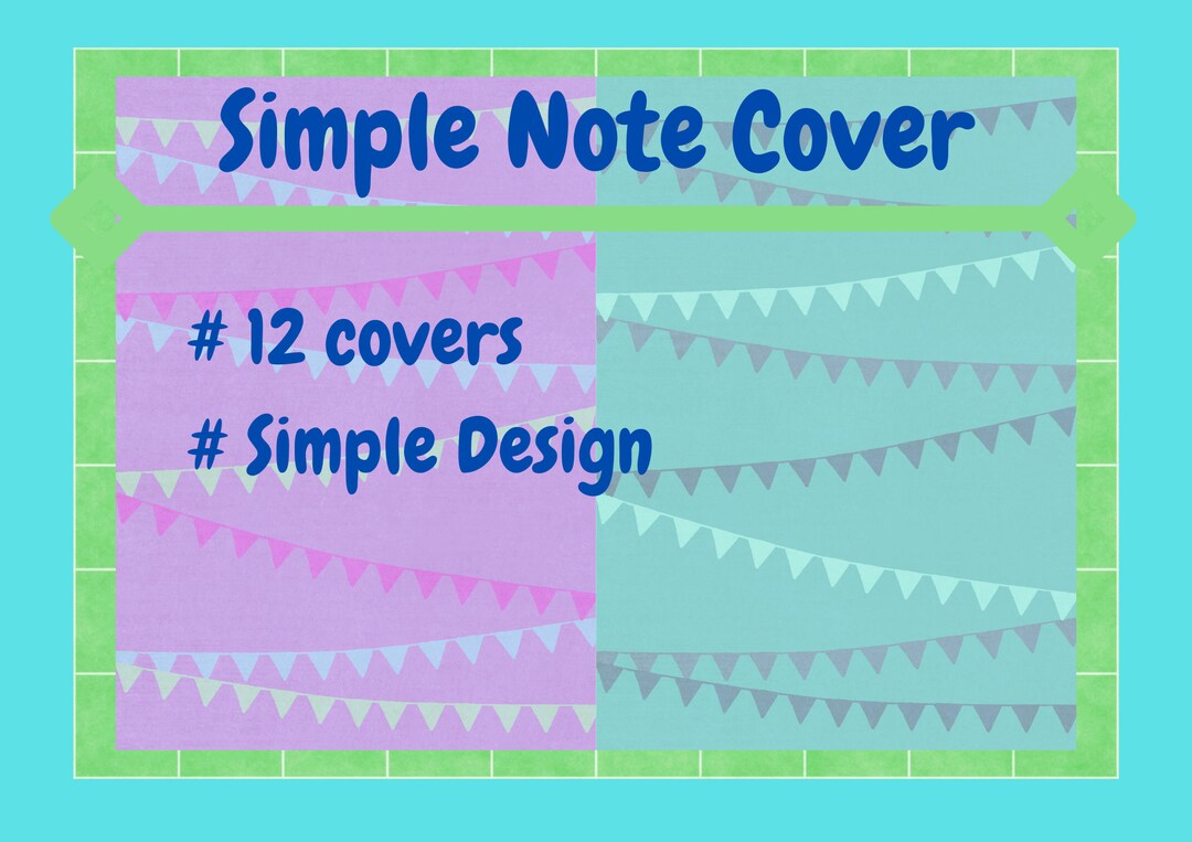 Simple Digital Note Cover - Canva Template, Printable. - Etsy