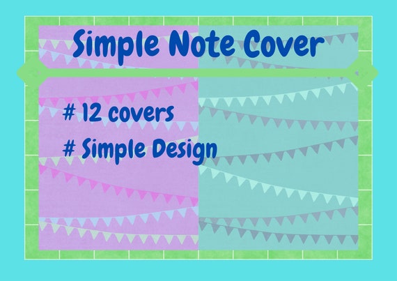 Simple Digital Note Cover Canva Template Printable. - Etsy