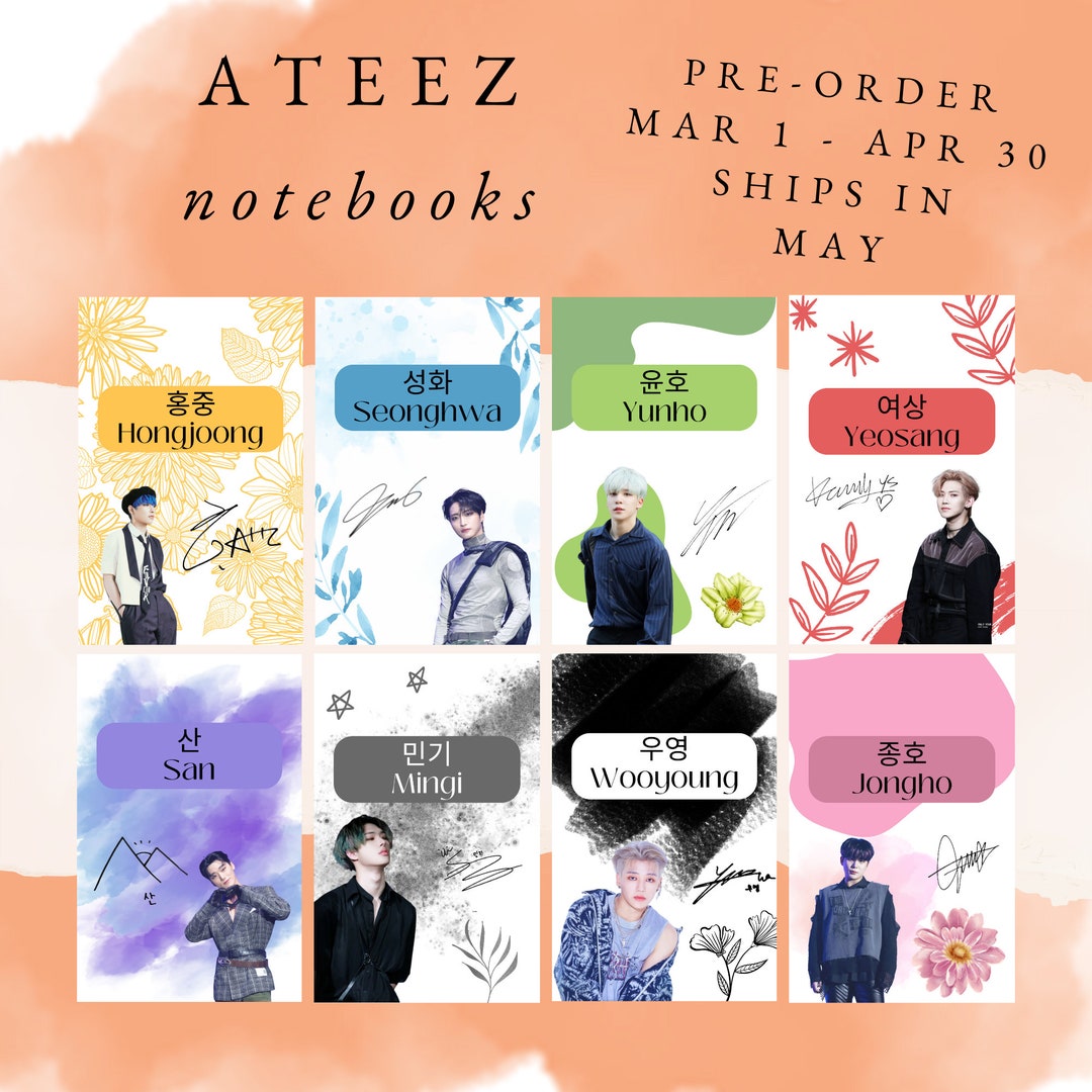 PRE-ORDER : ATEEZ Notebooks - Etsy