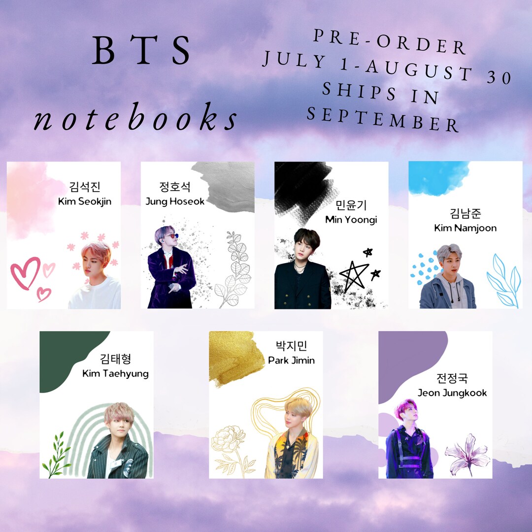 PRE-ORDER : BTS Notebooks - Etsy