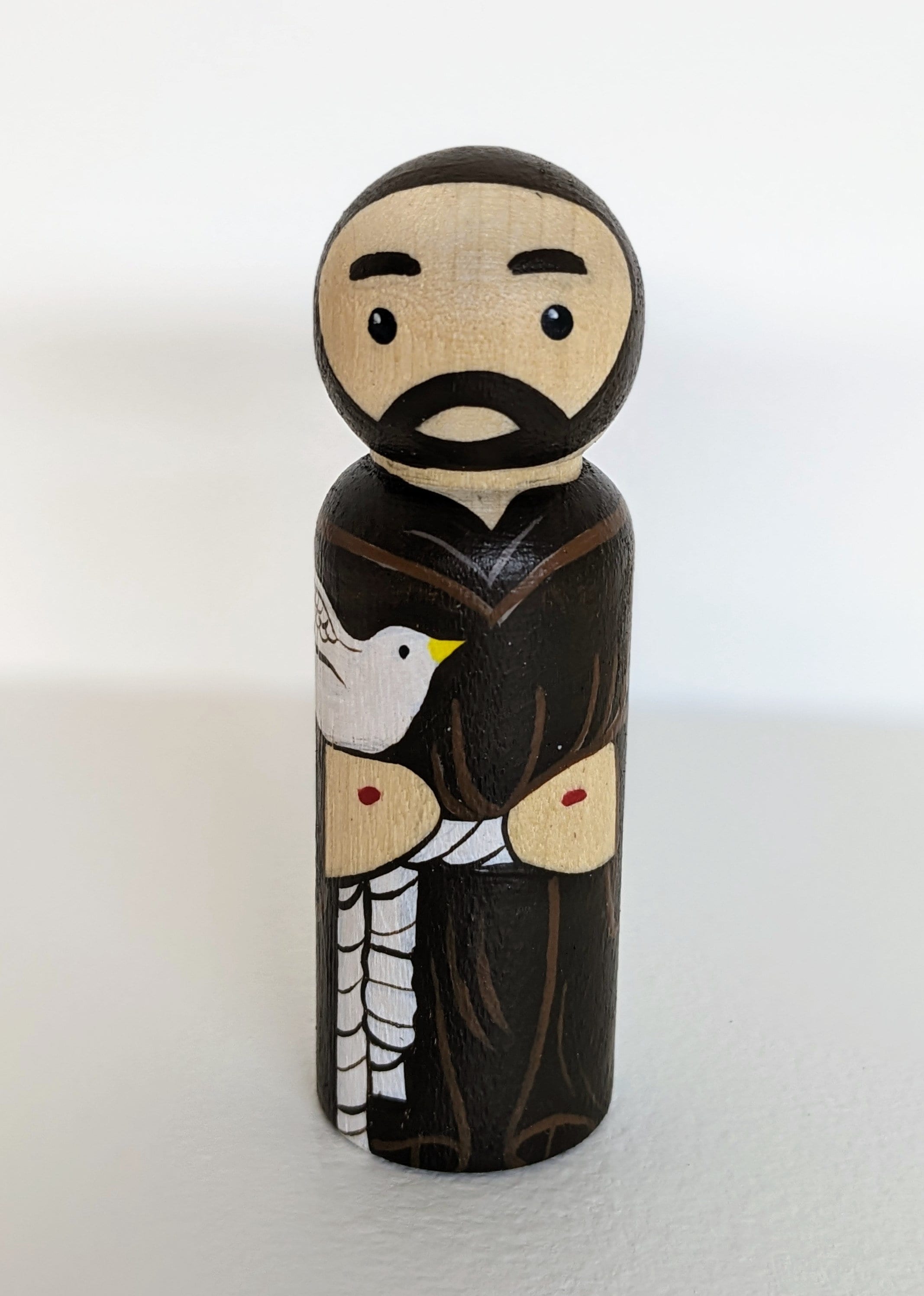 St. Francis of Assisi Peg Doll, Catholic Saint Dolls, Catechesis of ...