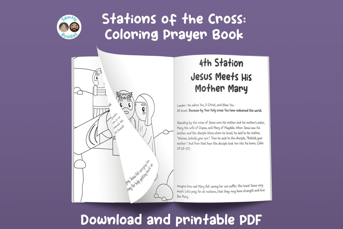 NEW Stations of the Cross Booklet: Coloring Prayer Book, Lent Activity ...