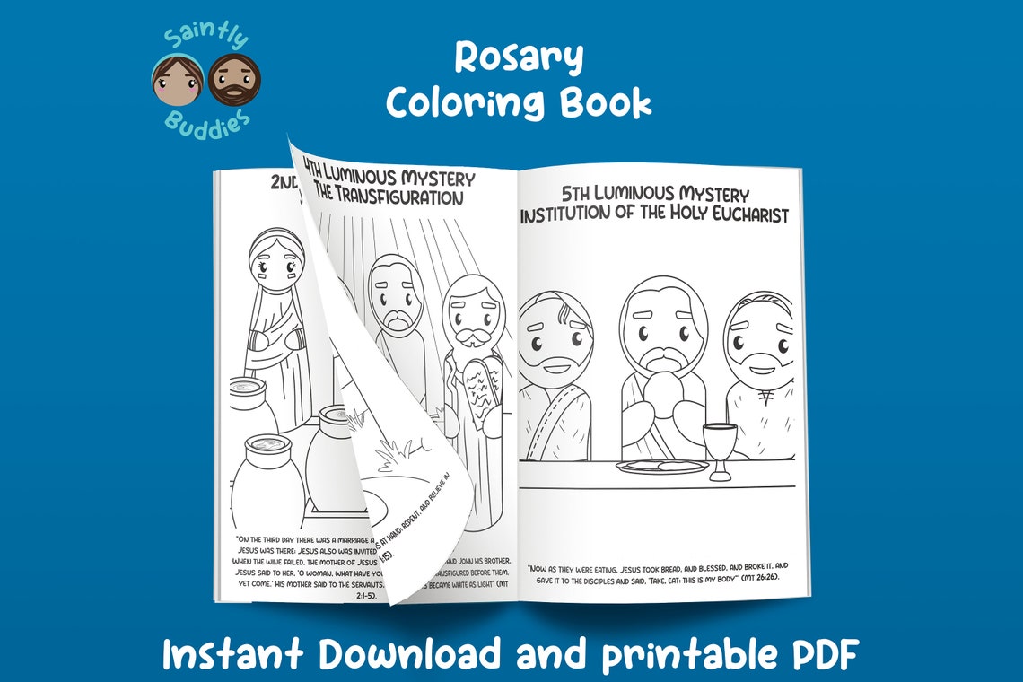 Rosary Coloring Book, Catholic Rosary, How to Pray the Rosary for Kids ...
