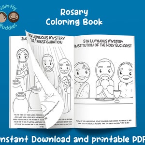 Rosary Coloring Book, Catholic Rosary, How to Pray the Rosary for Kids ...