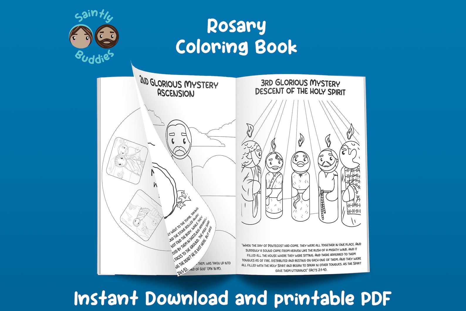 Rosary Coloring Book, Catholic Rosary, How to Pray the Rosary for Kids ...