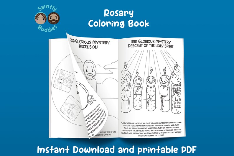 Rosary Coloring Book, Catholic Rosary, How to Pray the Rosary for Kids ...