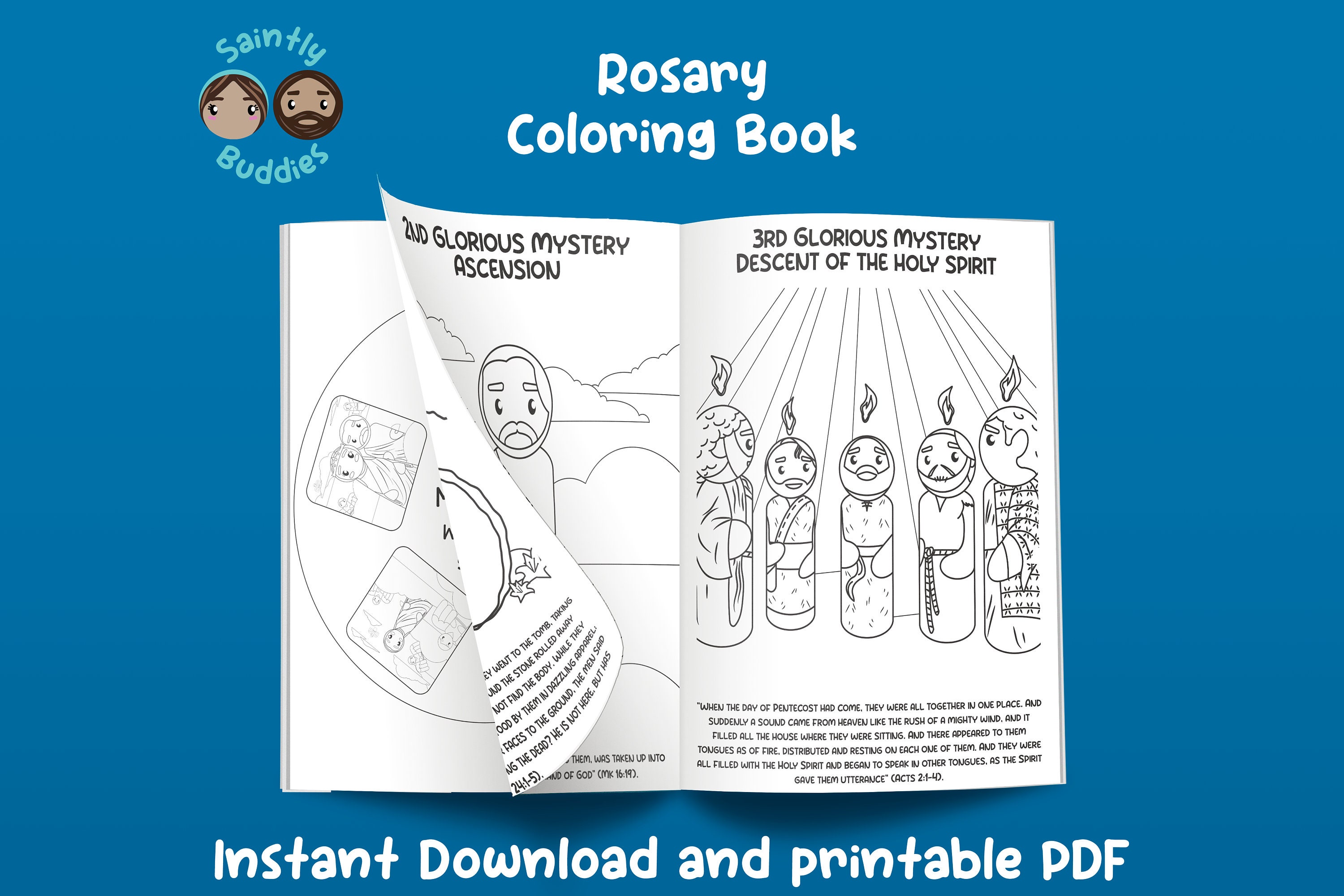 Rosary Coloring Book, Catholic Rosary, How to Pray the Rosary for Kids ...
