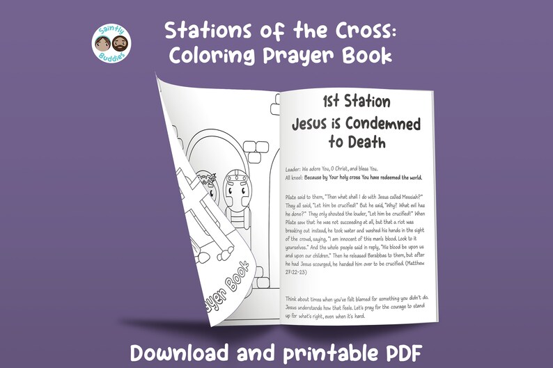 NEW Stations of the Cross Booklet: Coloring Prayer Book, Lent Activity ...