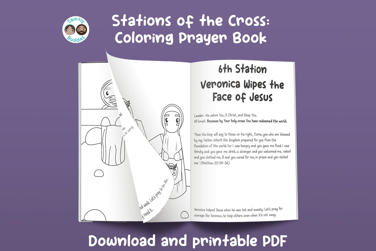 NEW Stations of the Cross Booklet: Coloring Prayer Book, Lent Activity ...
