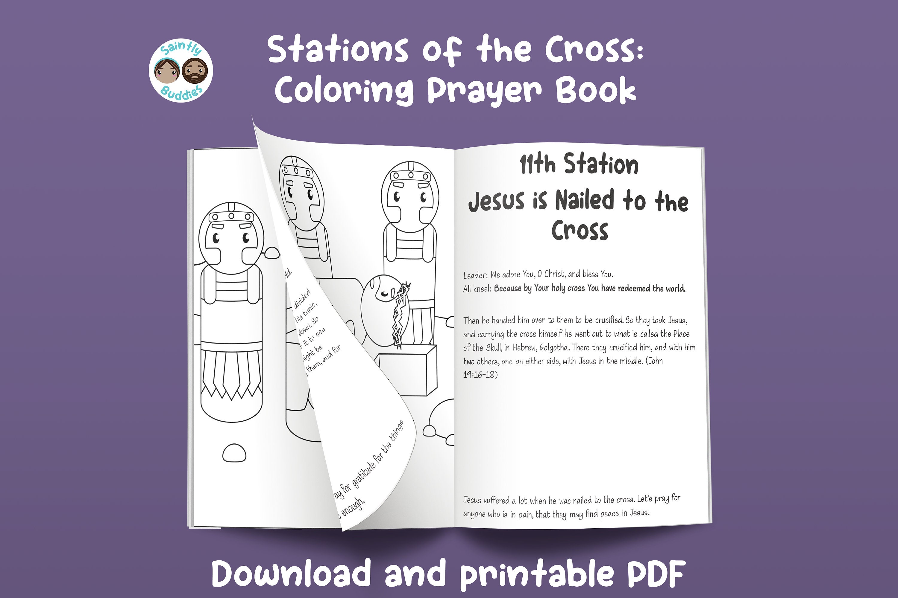 NEW Stations of the Cross Booklet: Coloring Prayer Book, Lent Activity ...