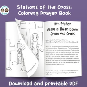 NEW Stations of the Cross Booklet: Coloring Prayer Book, Lent Activity ...