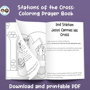 NEW Stations of the Cross Booklet: Coloring Prayer Book, Lent Activity ...