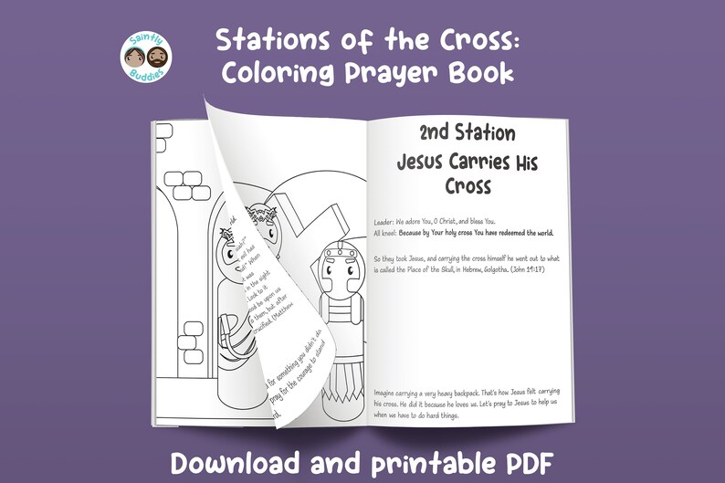 NEW Stations of the Cross Booklet: Coloring Prayer Book, Lent Activity ...