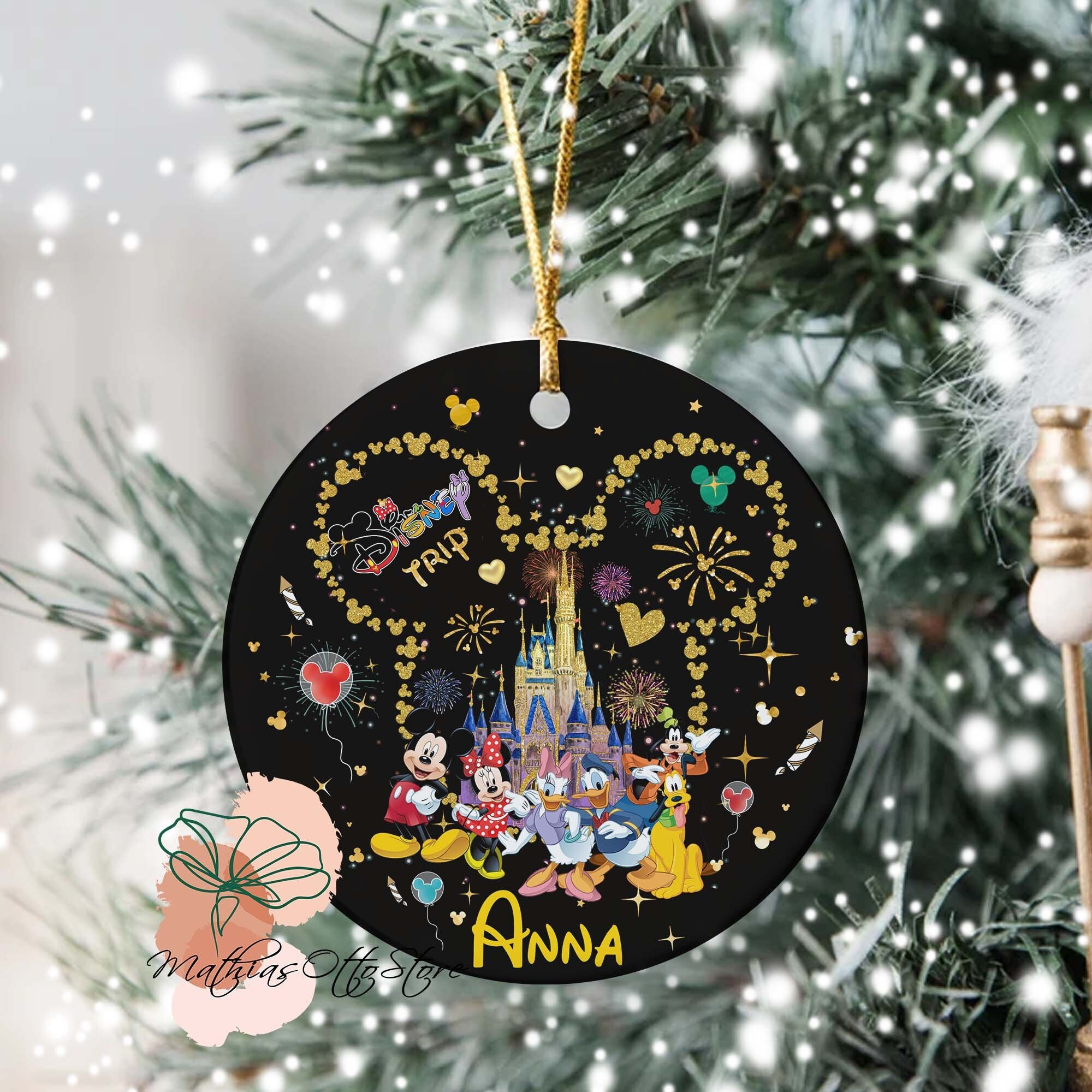 Personalized Disney Ornament, Magic Kingdom Ornament, Disney Castle ...