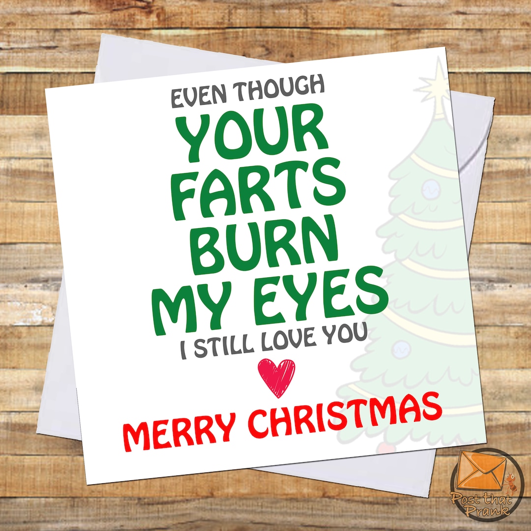 Funny FARTER Christmas Card / for Husband Boyfriend Wife Girlfriend ...