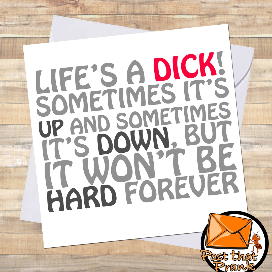 Funny LIFE'S A DK Birthday Card / for Him Her / Best Friend BFF Work ...