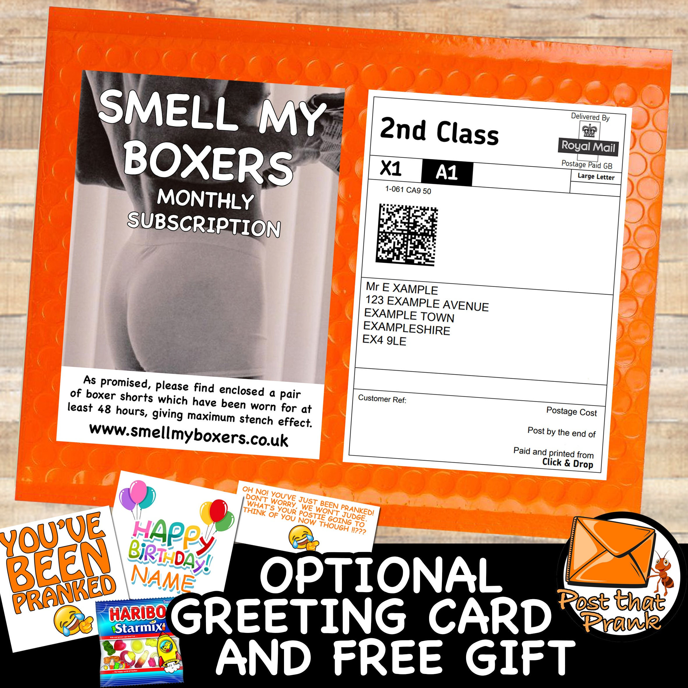 SMELL MY BOXERS - Prank Mail Package - Sent Directly to Friend by Post ...