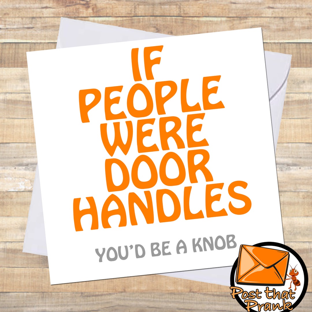 Funny KNOB Birthday Card / for Him Her / Colleague / Best Friend / BFF ...