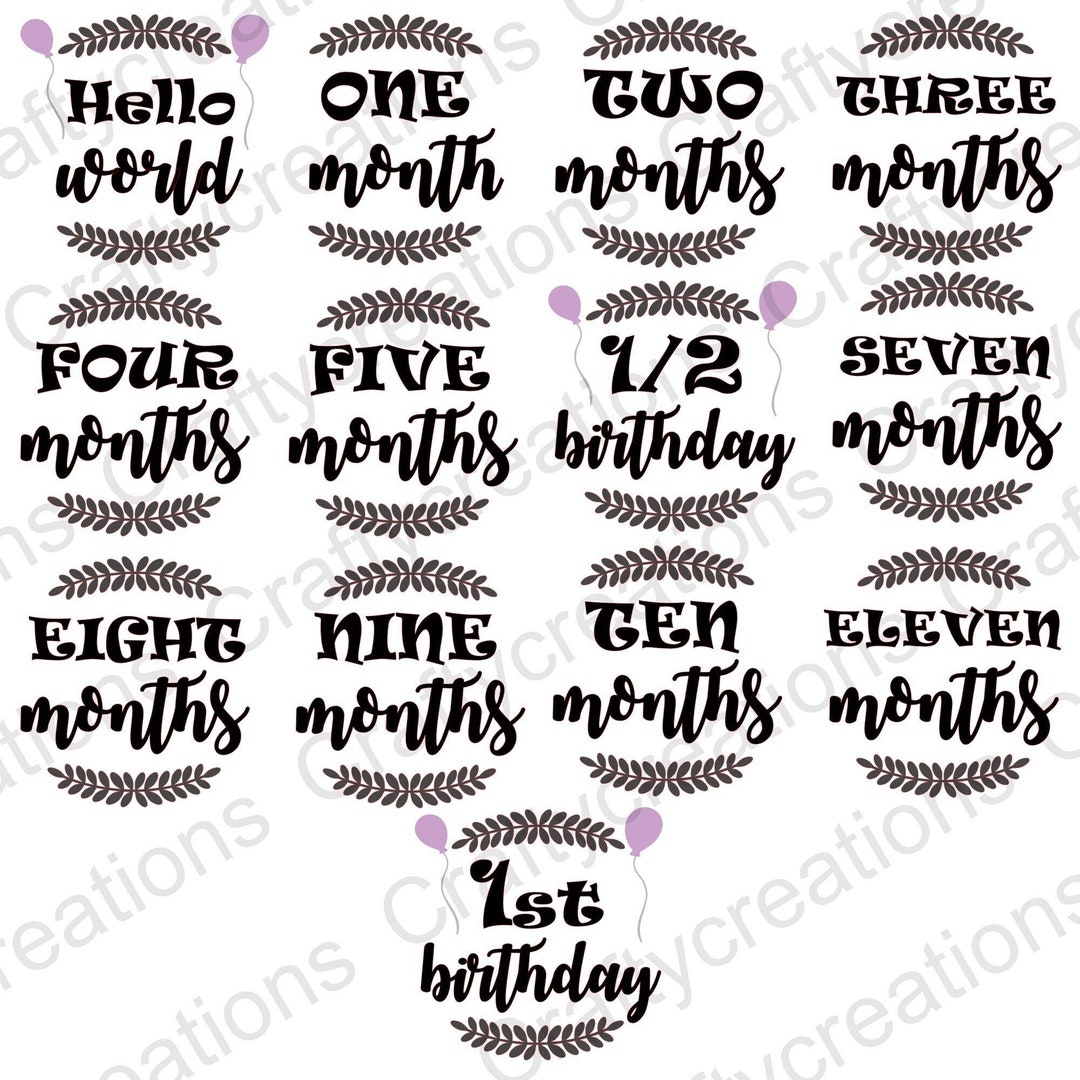 Baby Milestone Svg | Hello World Svg | Baby Stats Svg | Baby Svg - Etsy