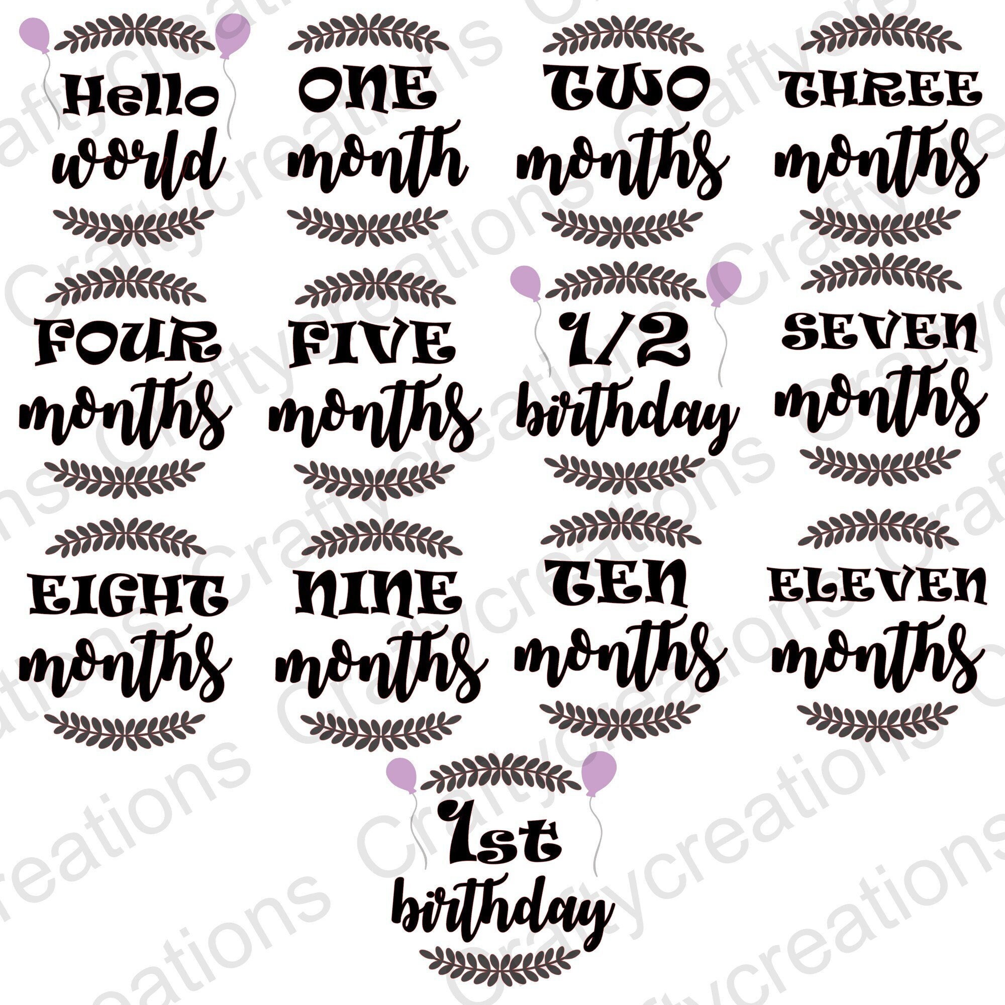 Baby Milestone Svg | Hello World Svg | Baby Stats Svg | Baby Svg - Etsy