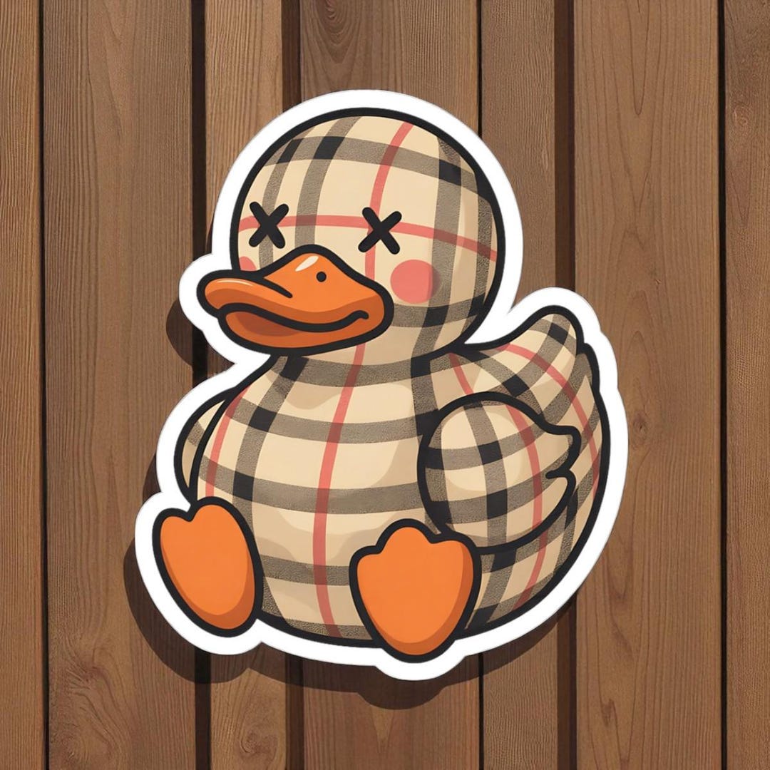 Cute Plush Duck Kiss-cut Stickers, Laptop Decals, Kids Room Decor, Cute ...