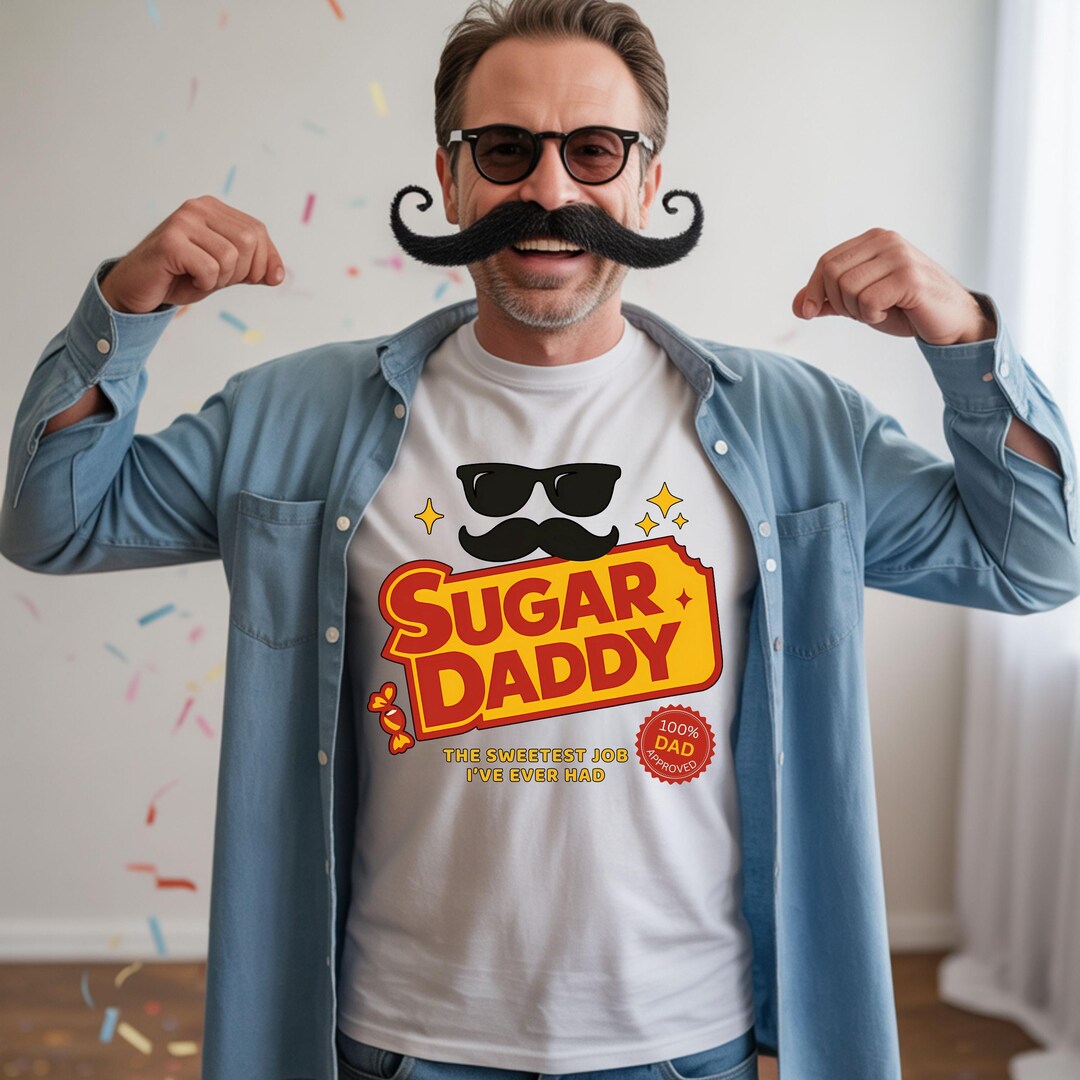 Funny Sugar Daddy PNG | Retro Candy-inspired Dad Shirt Design | Father ...
