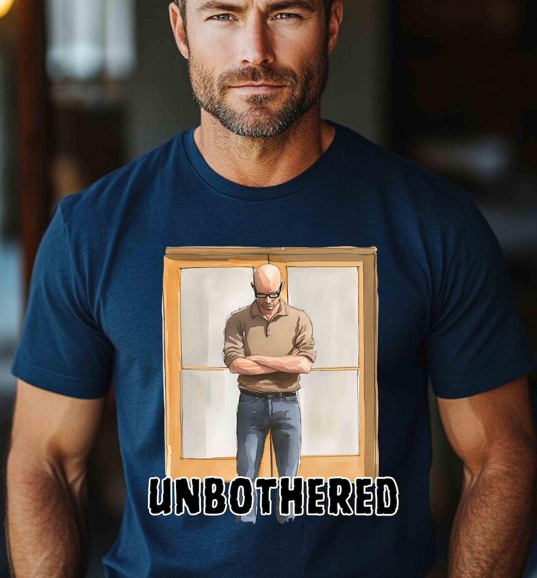 Unbothered PNG Digital Download Minimalist Cool Design Bald Guy Shut ...
