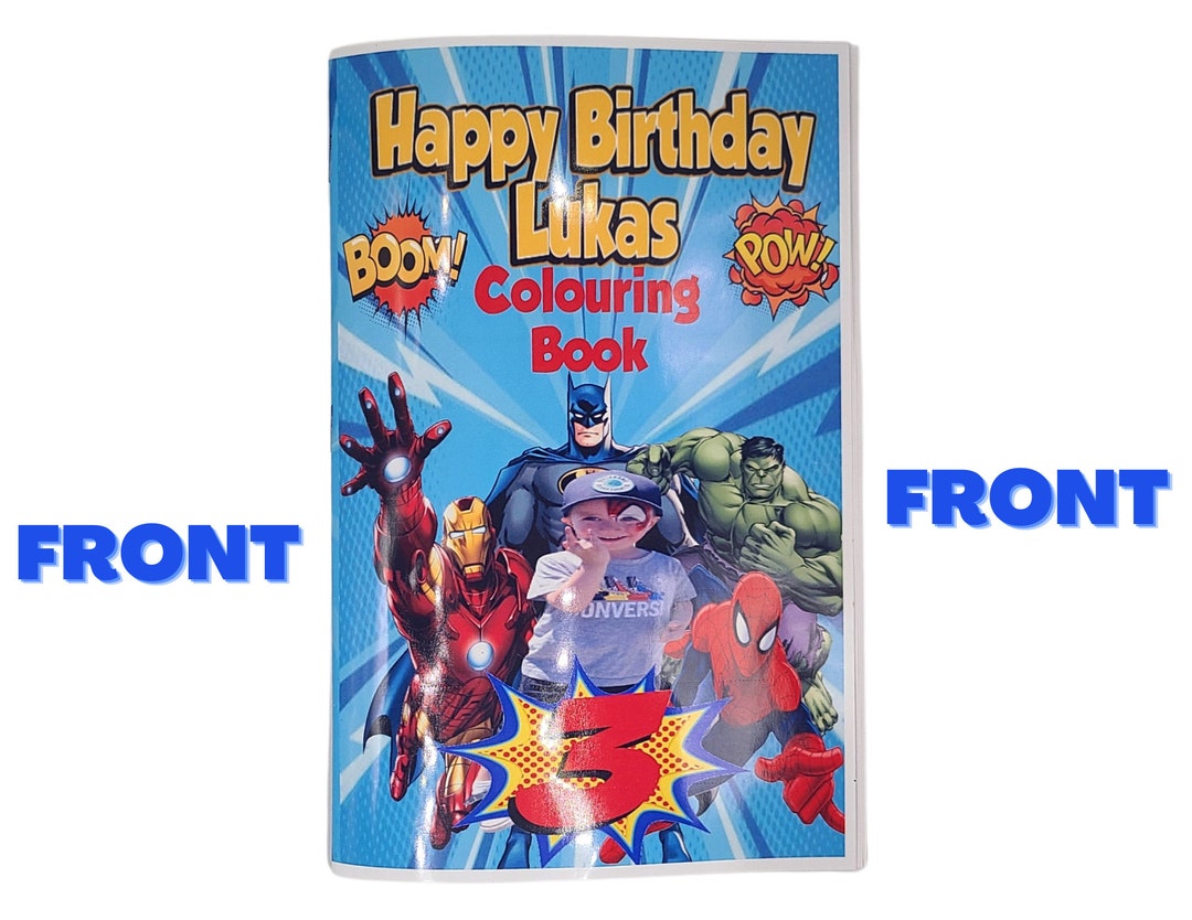 Digital Personalized Coloring Books Party Favors/ Any Theme Can Be Done ...