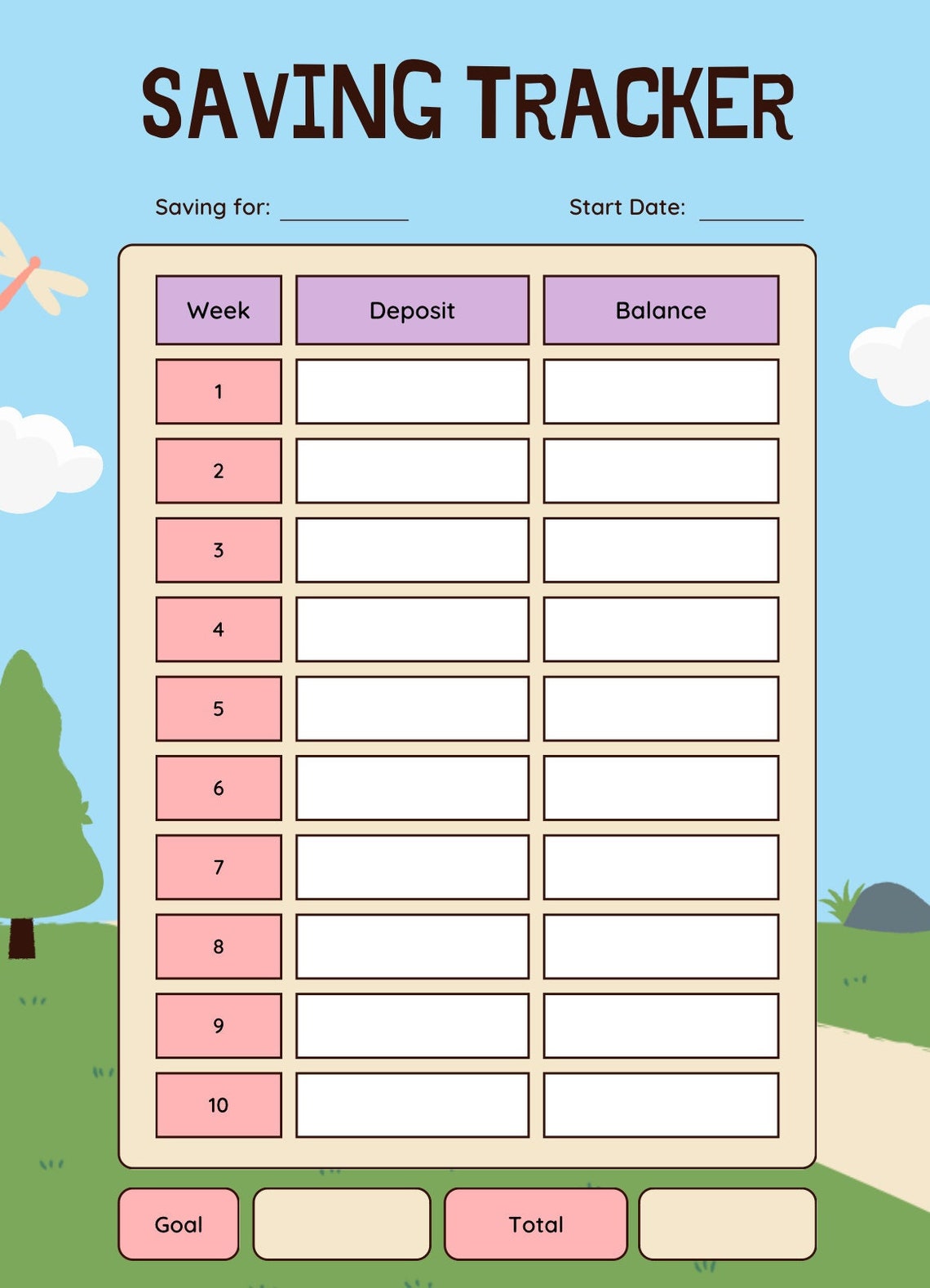 Savings Tracker - Etsy