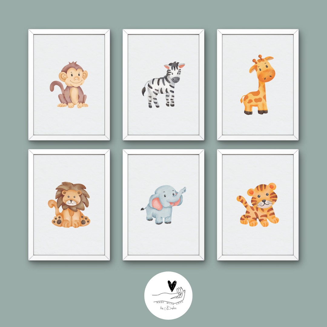 Digital / Printable Animal A3 Posters - 6 Images - Etsy