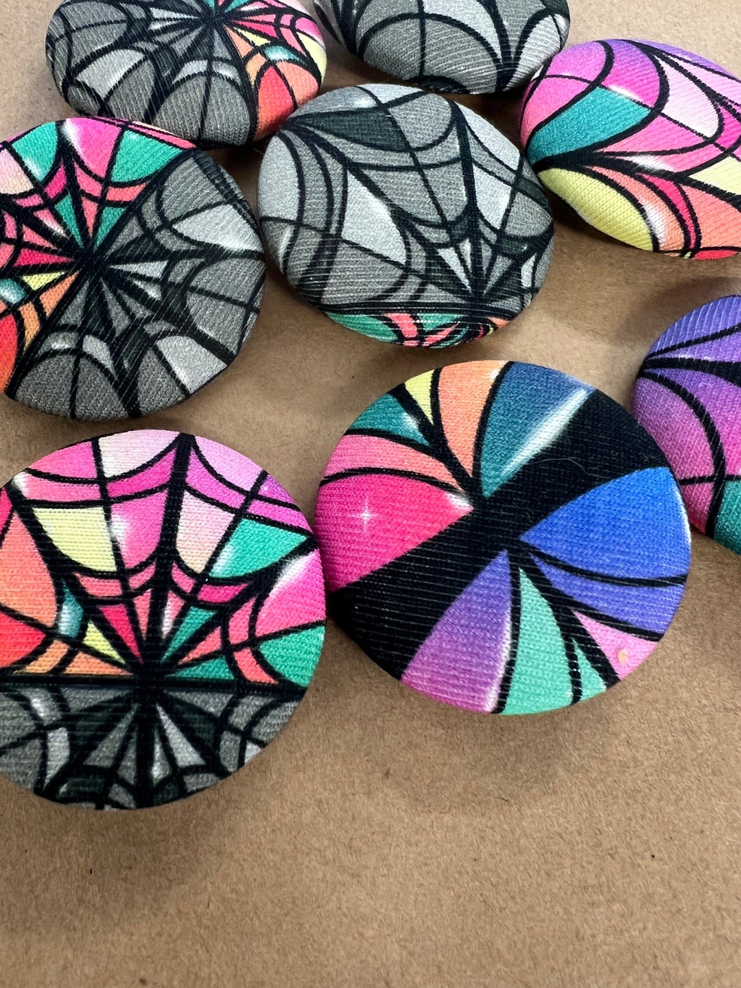 Wednesday Addams and Enid Dorm Window Fabric Covered Buttons 40mm - Etsy