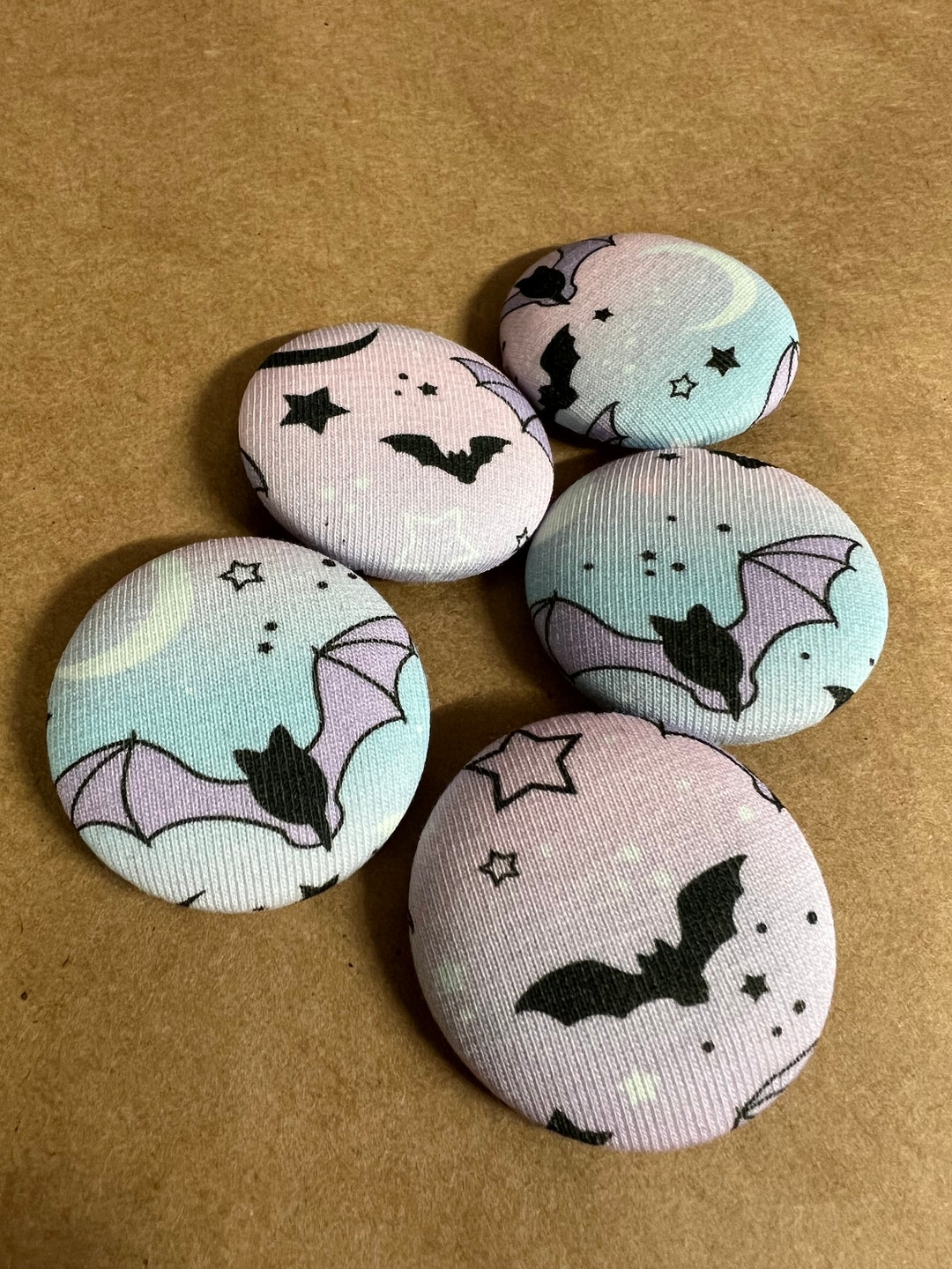 Pastel Goth Fabric Covered Buttons for Art and Crafts and - Etsy