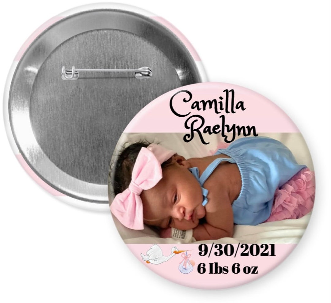 Birth Announcement Pins & Baby Shower Pins - Etsy