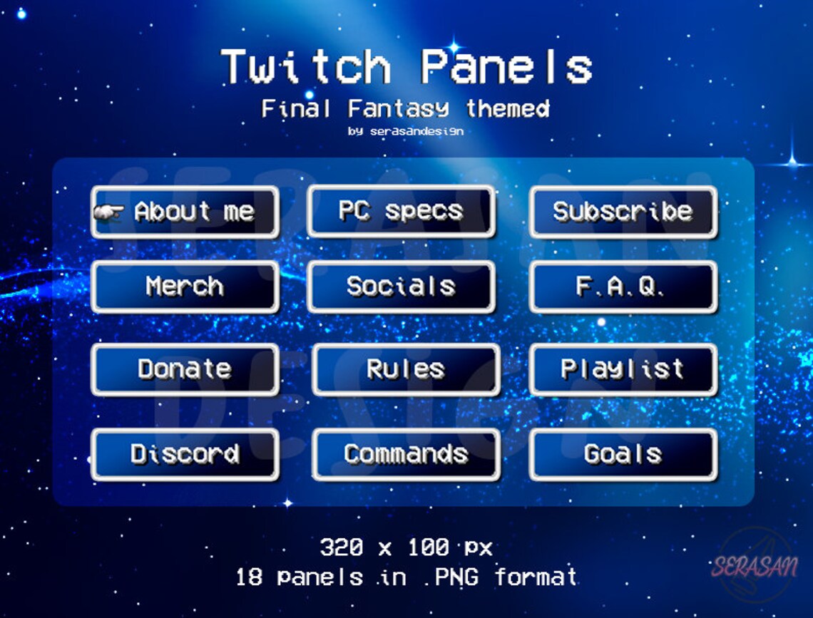 Final Fantasy Twitch Panels, Twitch Panels, Final Fantasy, FFVII ...