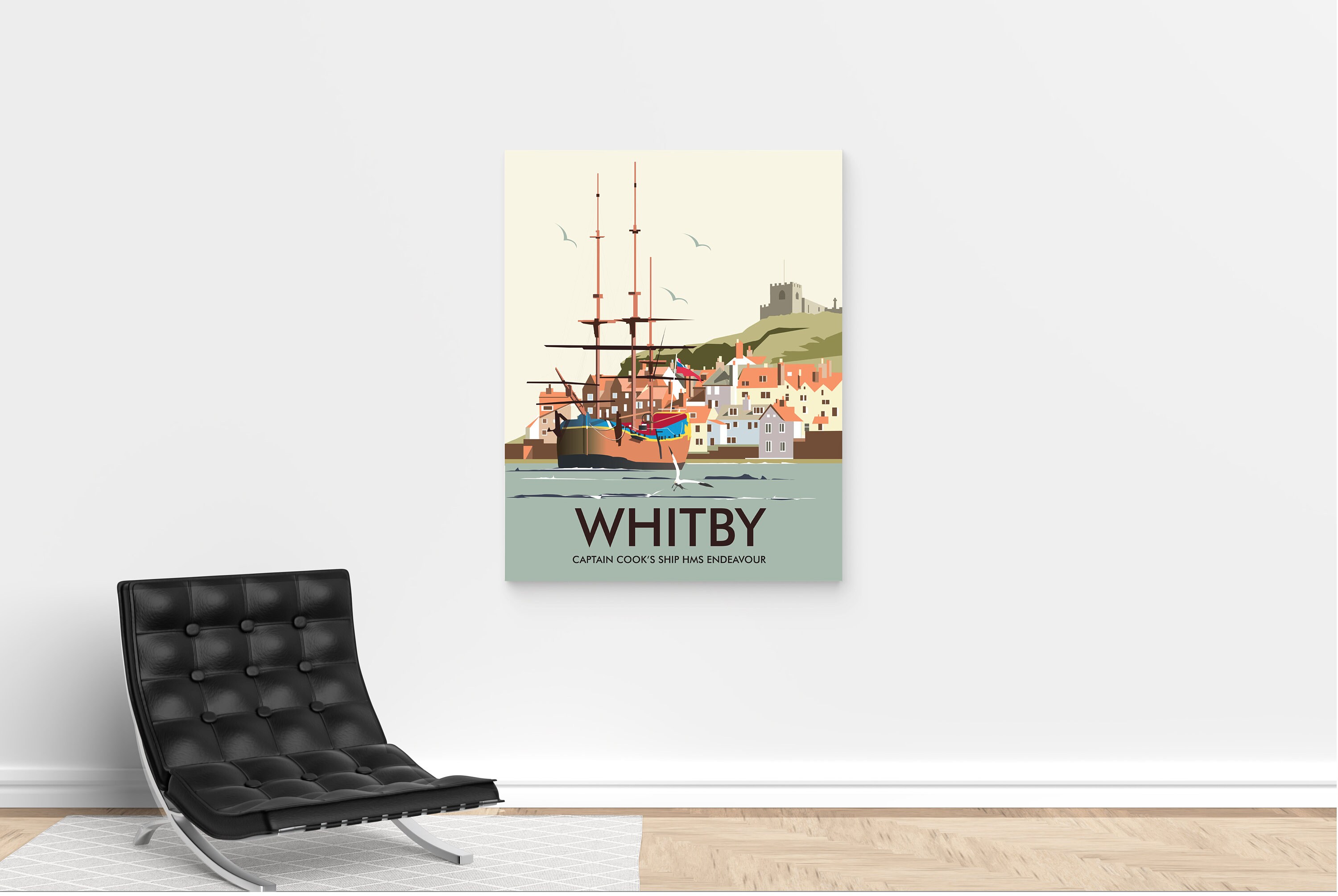 Whitby Captain Cook's Ship Hms Endeavour Art Print by - Etsy