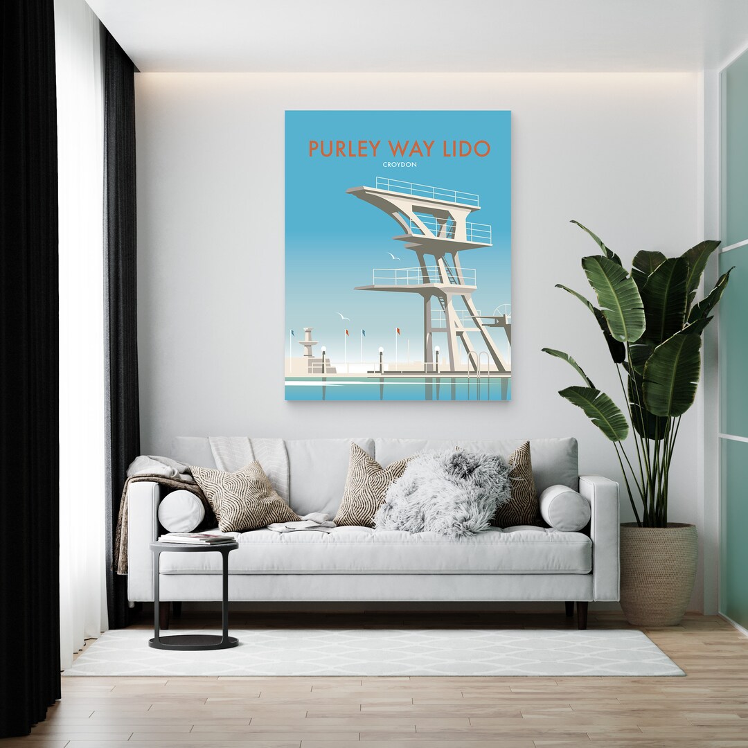 Purley Way Lido Croydon Art Print by Dave Thompson - Etsy