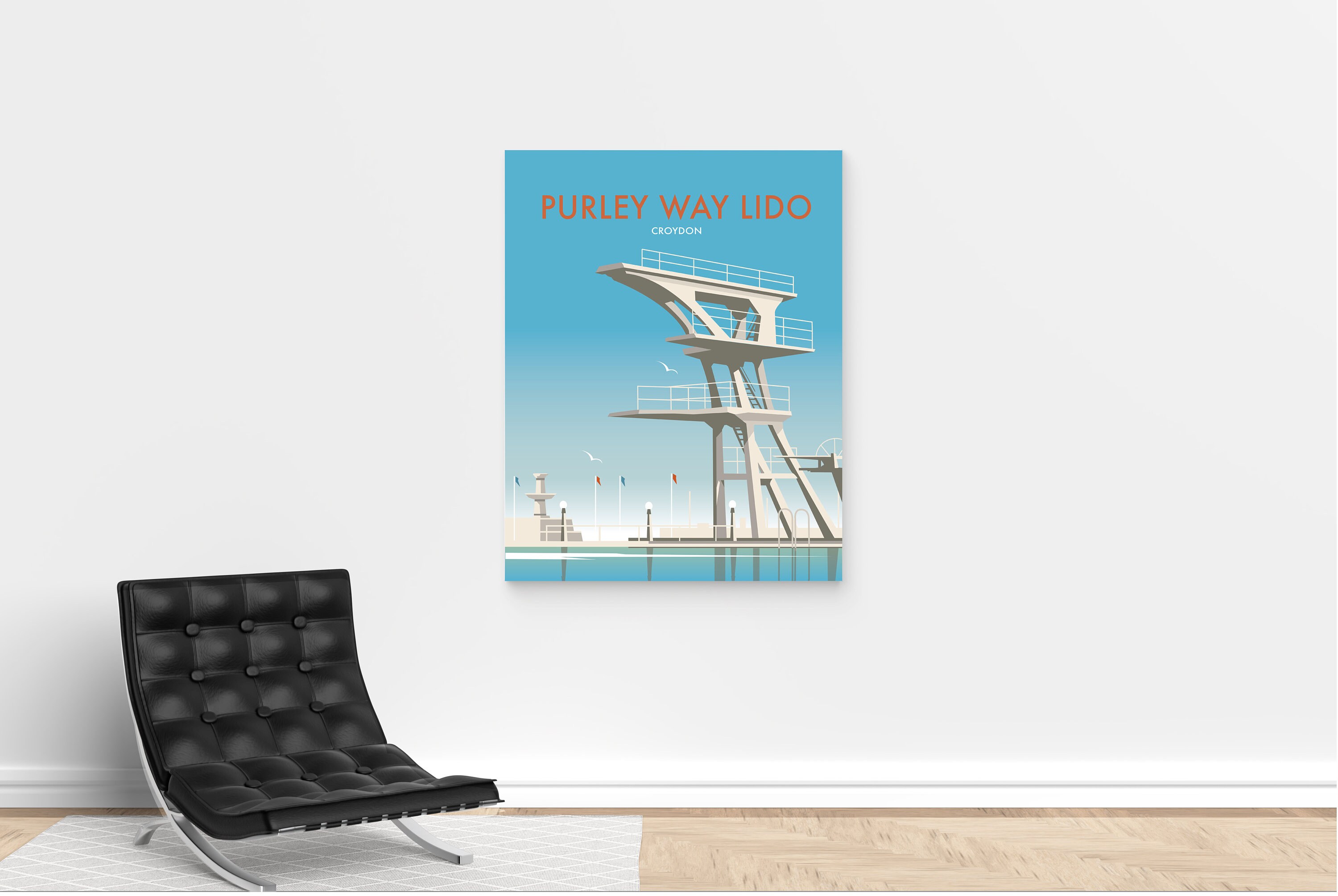 Purley Way Lido Croydon Art Print by Dave Thompson - Etsy