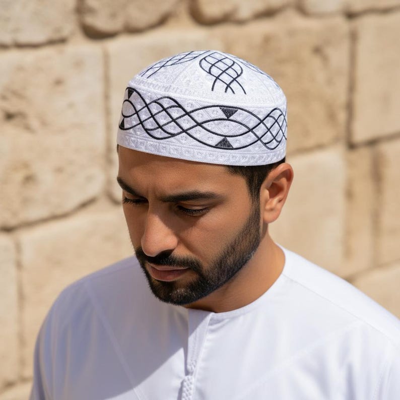 Mens Kufi Ethnic Series Black Colors, Prayer Hat, Muslim Hat, Muslim ...